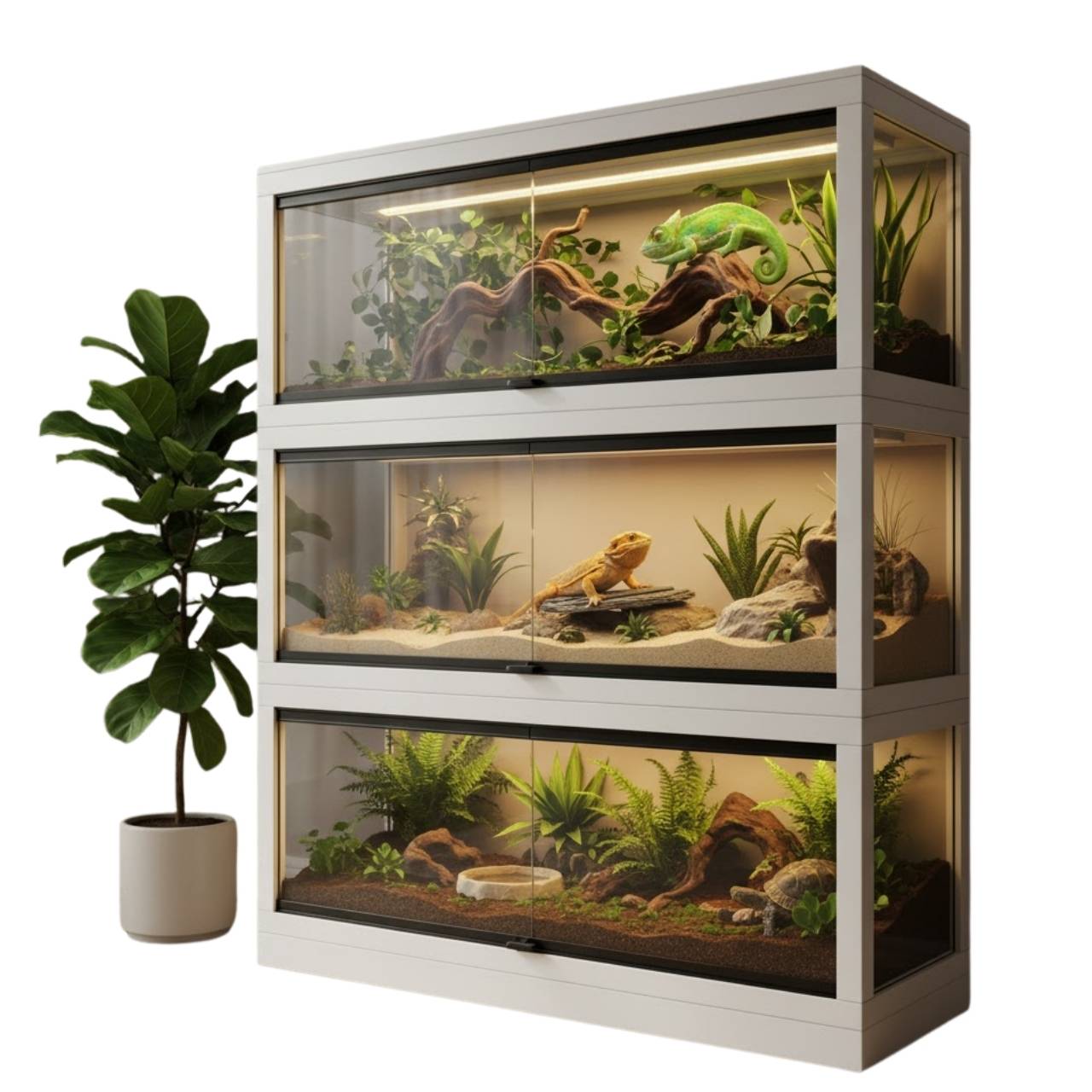 Premium Modular Reptile Terrarium & Cabinet – Ella 7